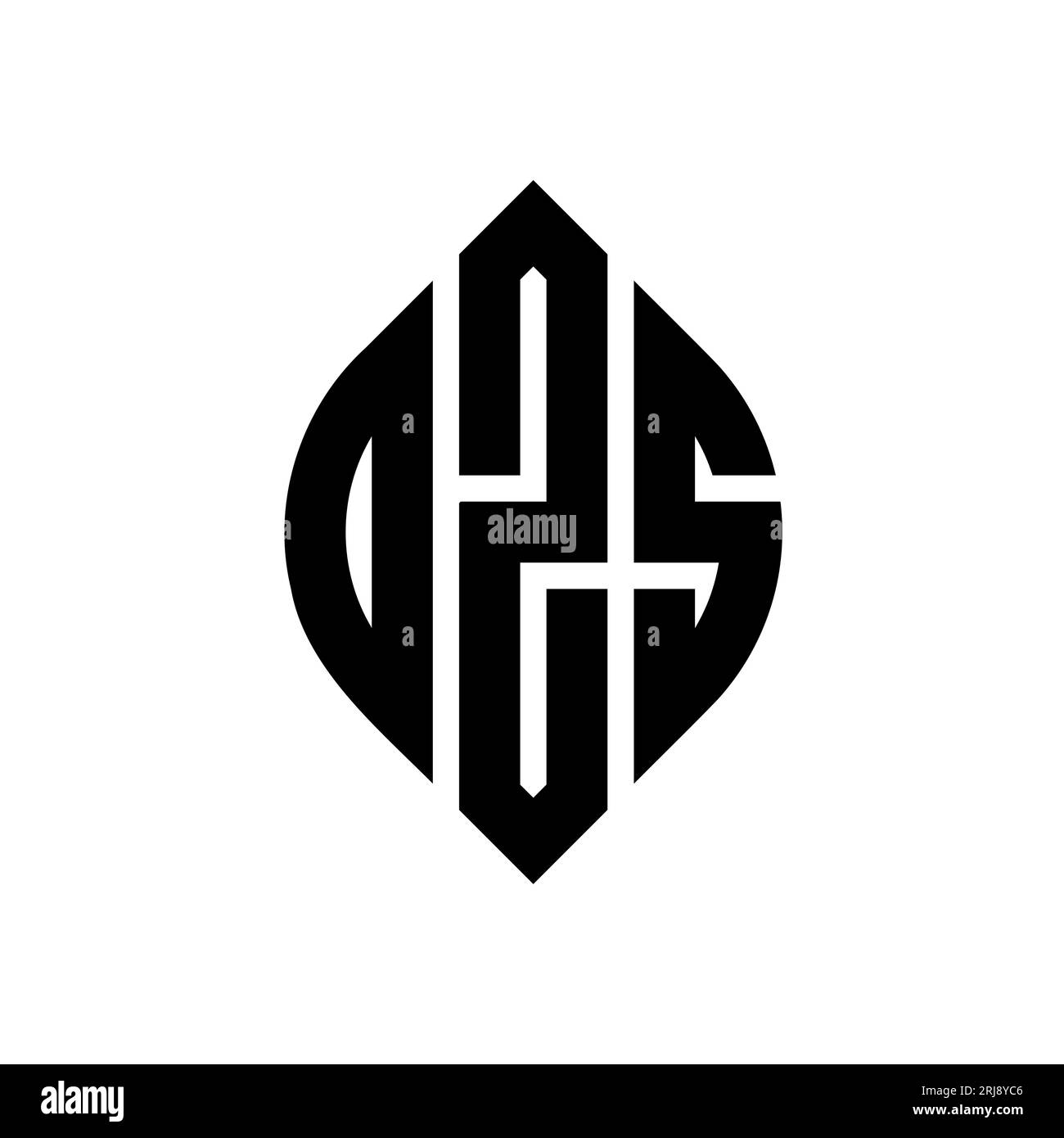 DZS circle letter logo design with circle and ellipse shape. DZS ...