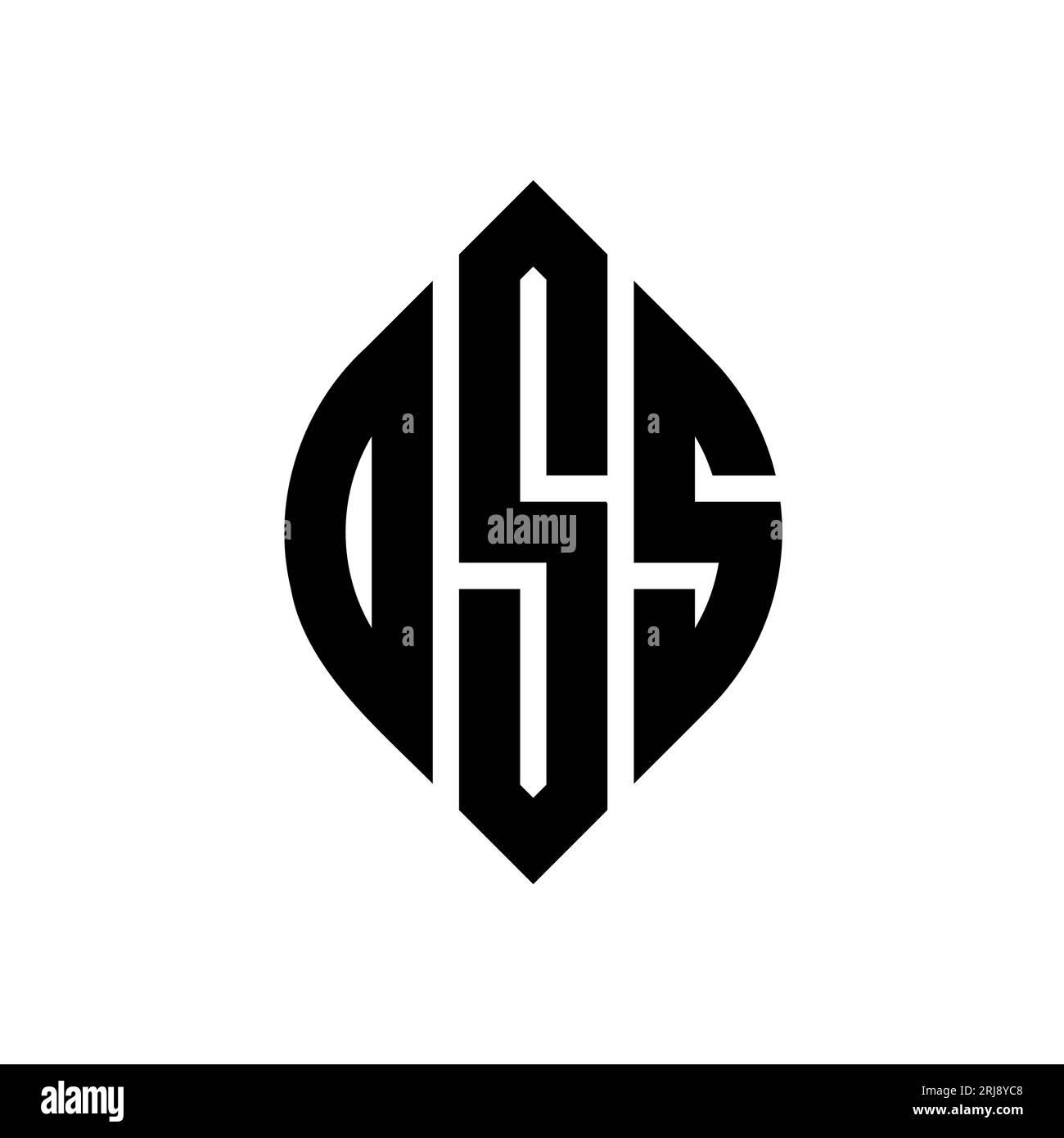 DSS circle letter logo design with circle and ellipse shape. DSS ...