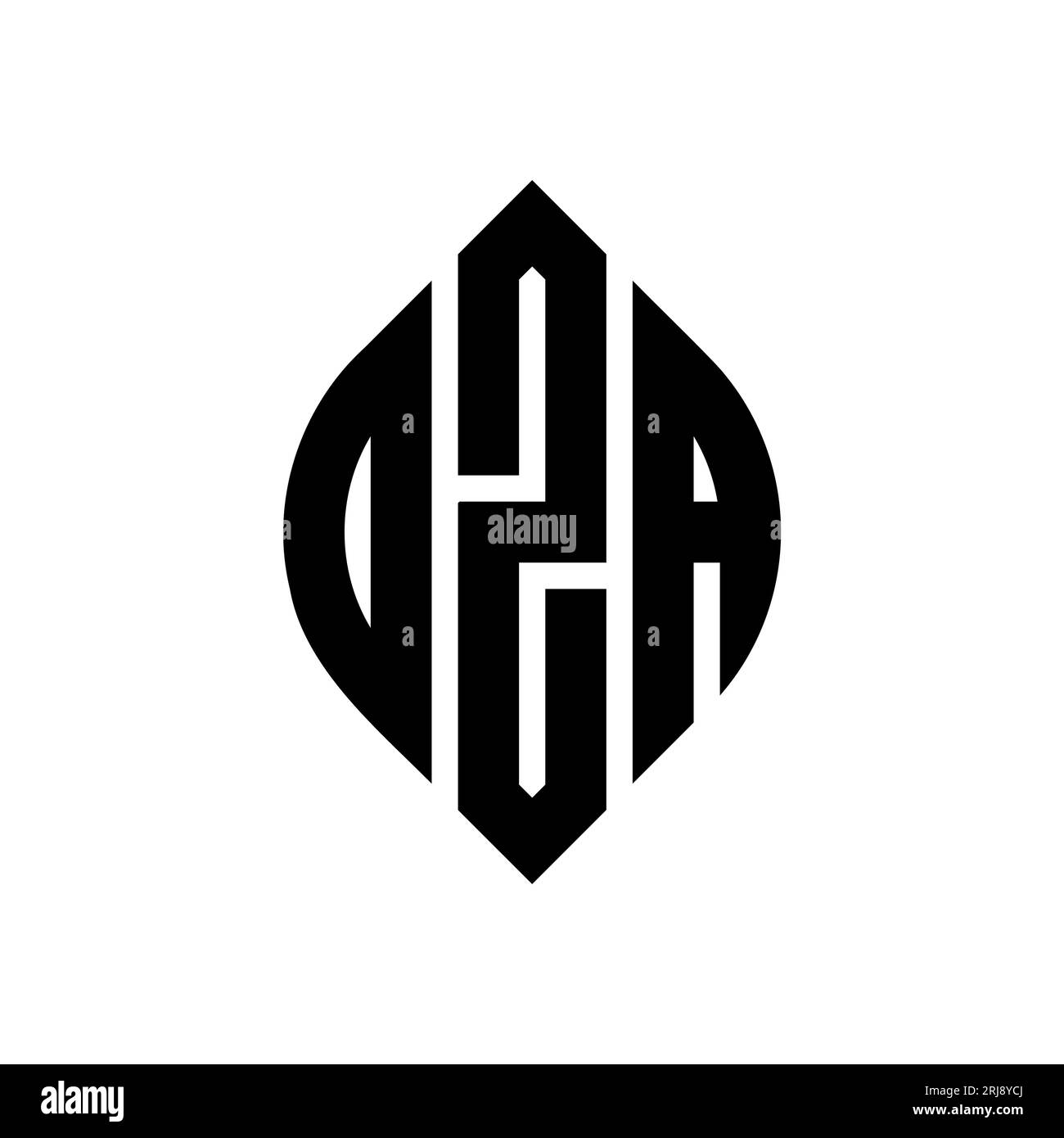 Dza circle logo Black and White Stock Photos & Images - Alamy