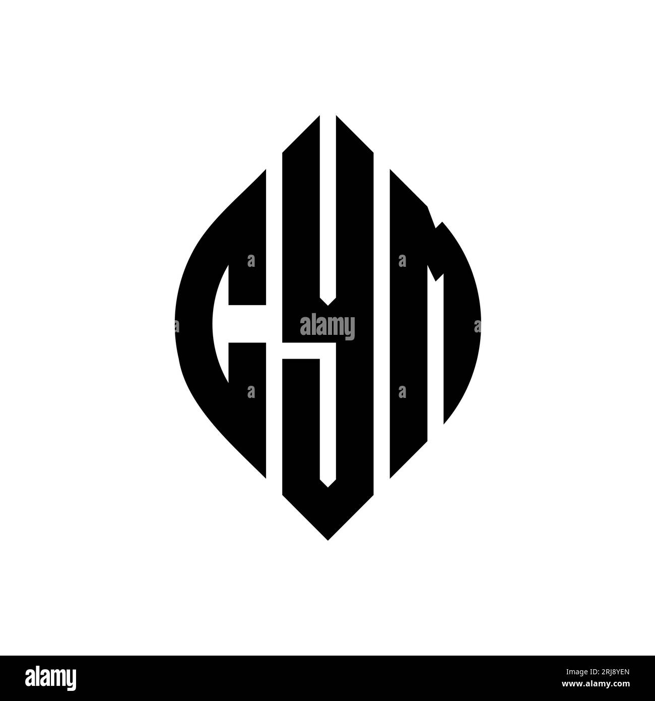 CYM circle letter logo design with circle and ellipse shape. CYM ...