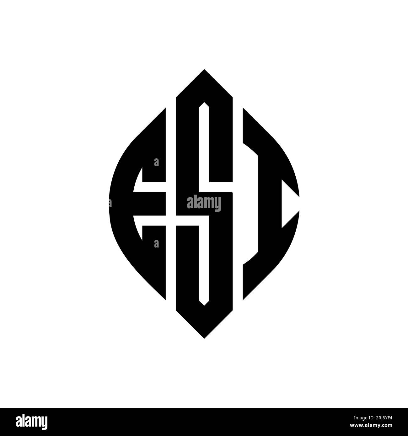 ESI circle letter logo design with circle and ellipse shape. ESI ...
