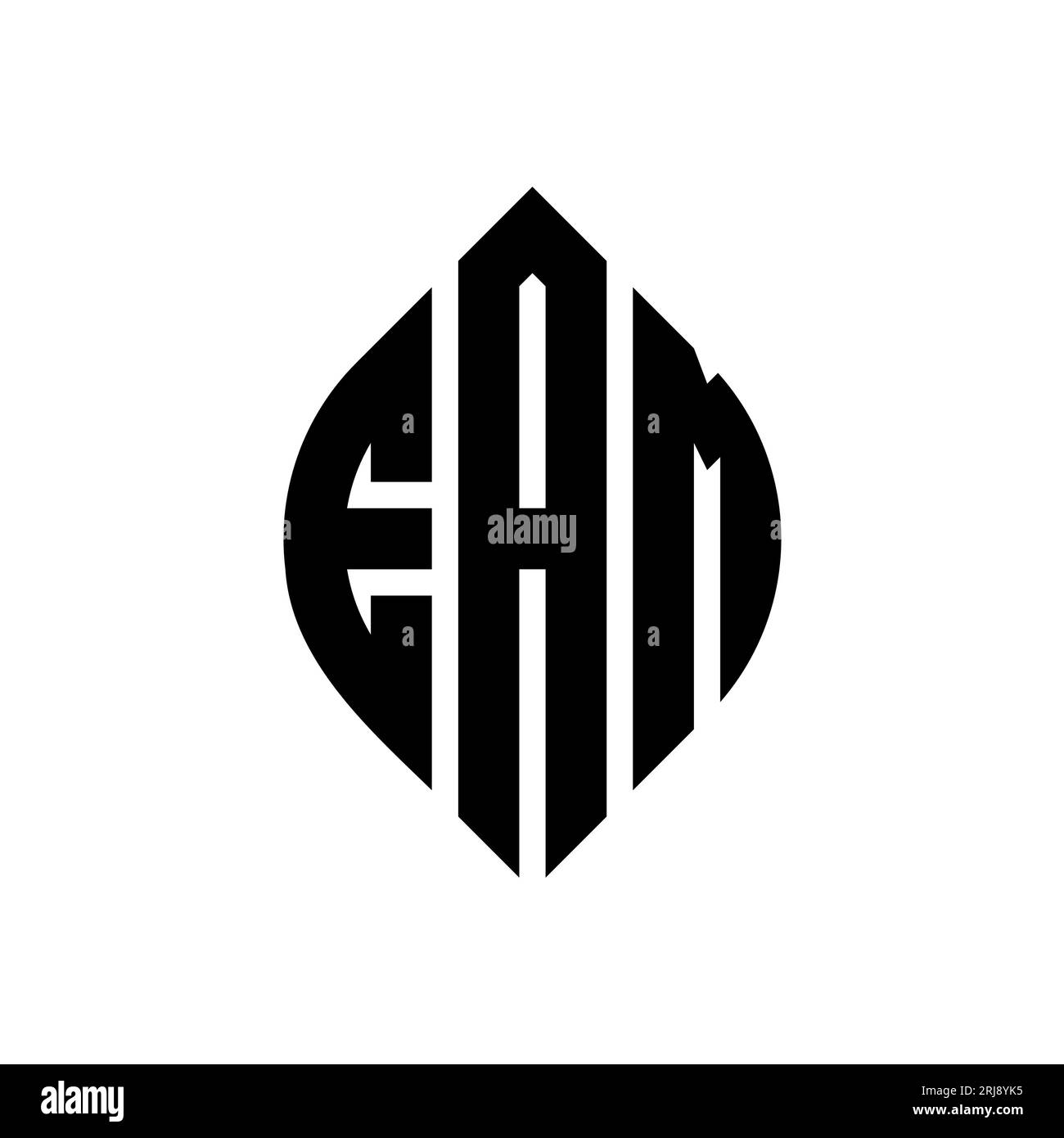 EAM circle letter logo design with circle and ellipse shape. EAM ellipse letters with ...