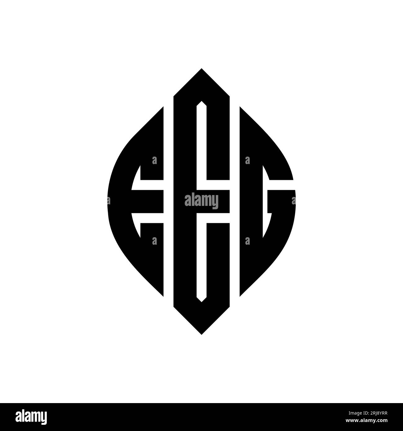 Eeg Circle Letter Logo Design With Circle And Ellipse Shape Eeg Ellipse Letters With