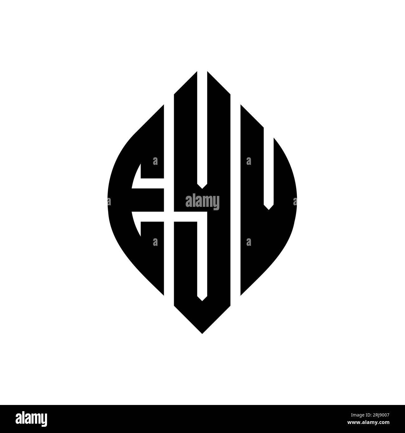 EYV circle letter logo design with circle and ellipse shape. EYV ...