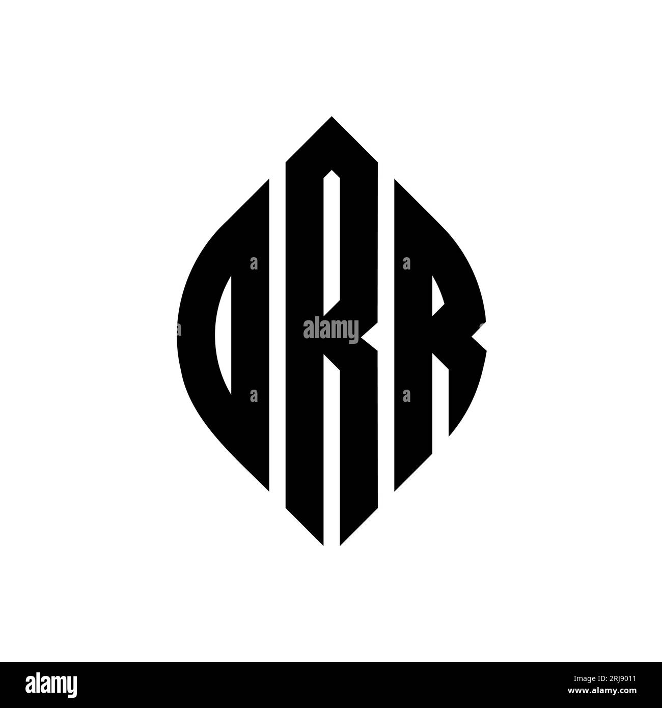 DRR circle letter logo design with circle and ellipse shape. DRR ...