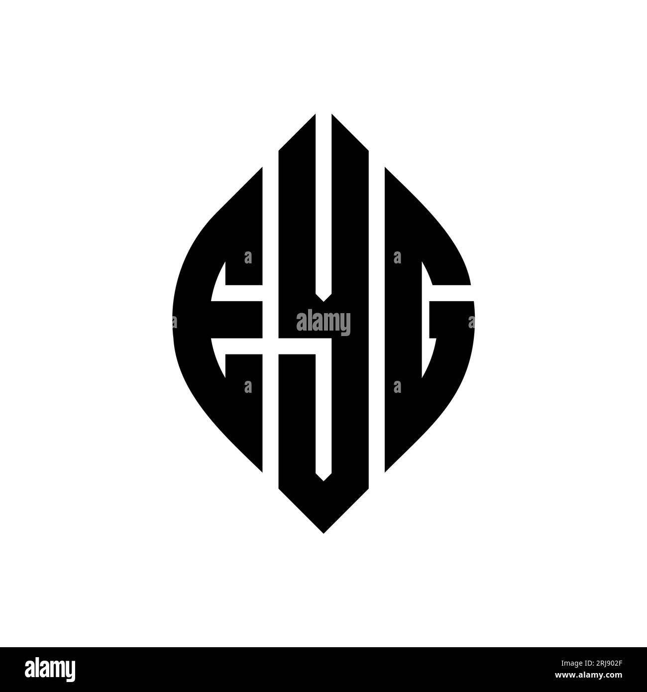 EYG circle letter logo design with circle and ellipse shape. EYG ...