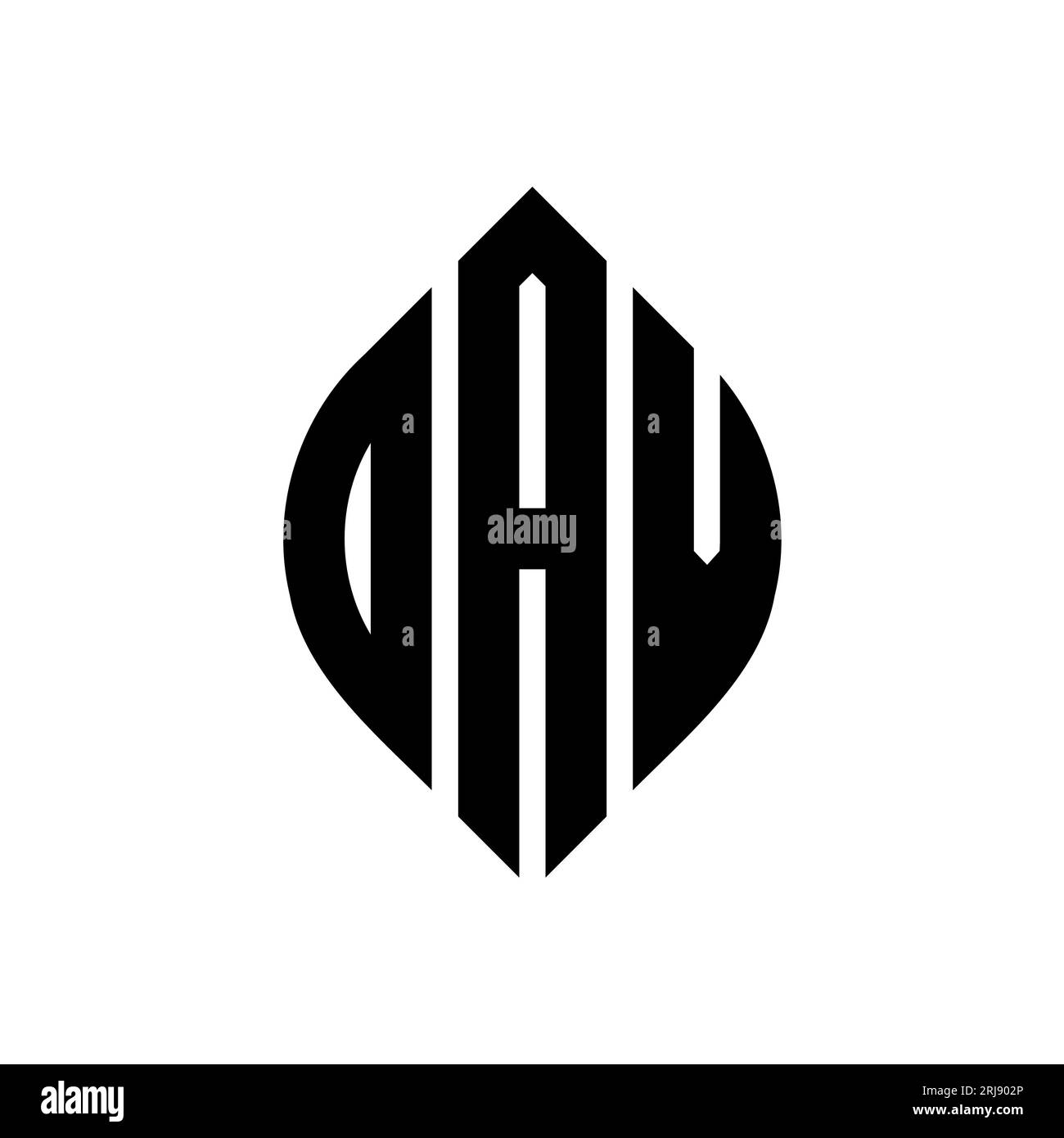 DAV circle letter logo design with circle and ellipse shape. DAV ...