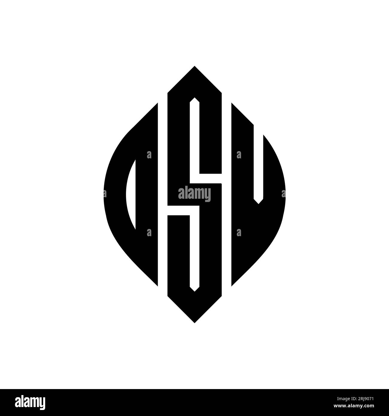 DSV circle letter logo design with circle and ellipse shape. DSV ...