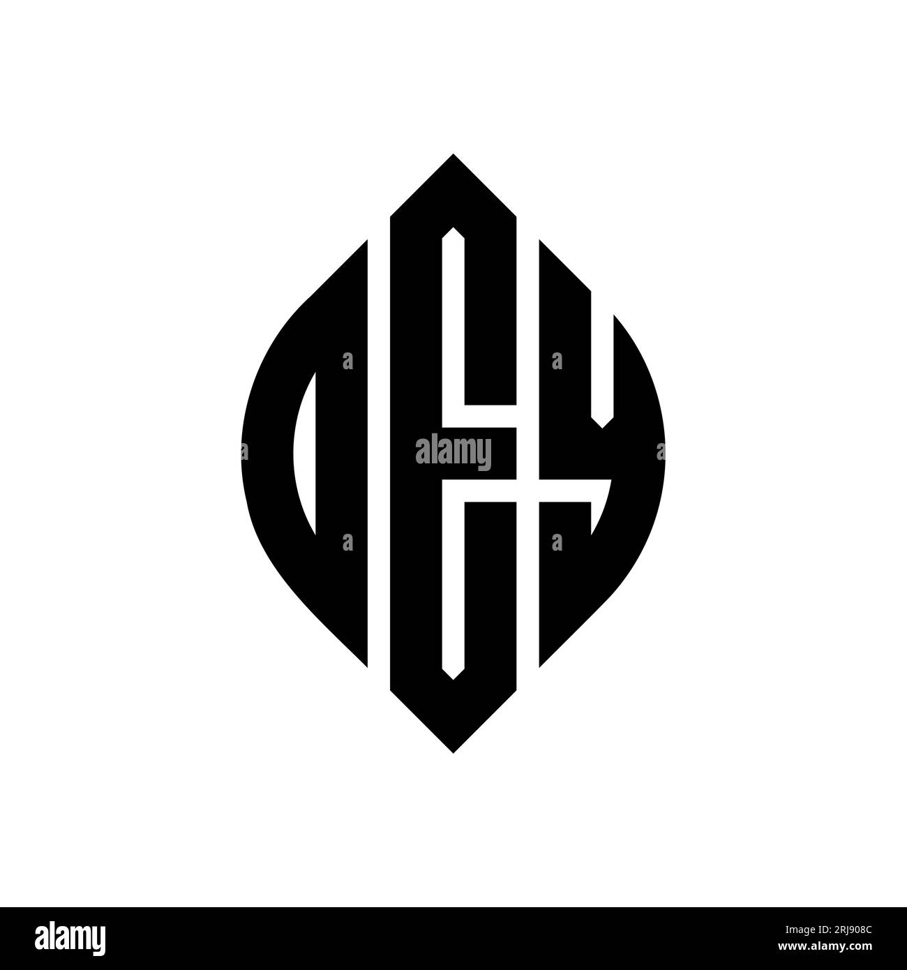 DEY circle letter logo design with circle and ellipse shape. DEY ...