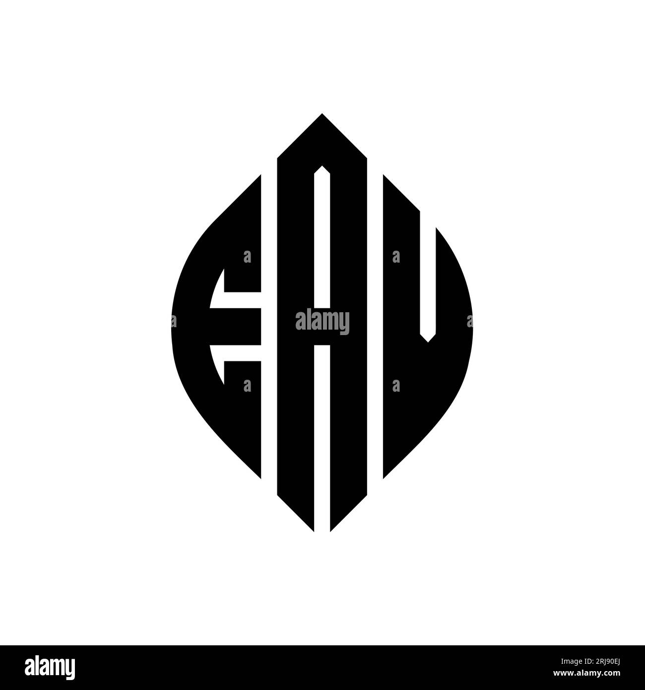 EAV circle letter logo design with circle and ellipse shape. EAV ...