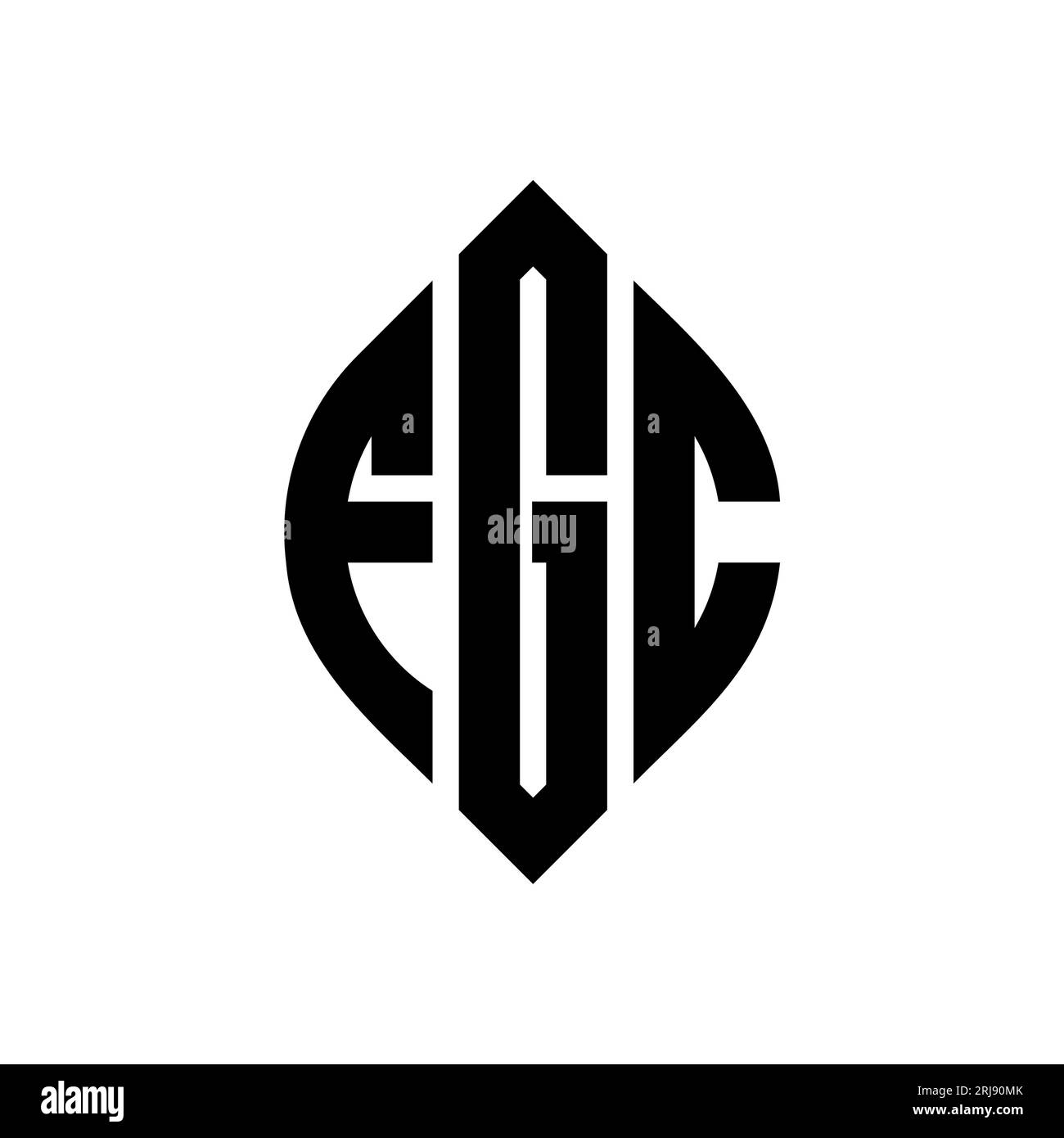 FGC circle letter logo design with circle and ellipse shape. FGC ...