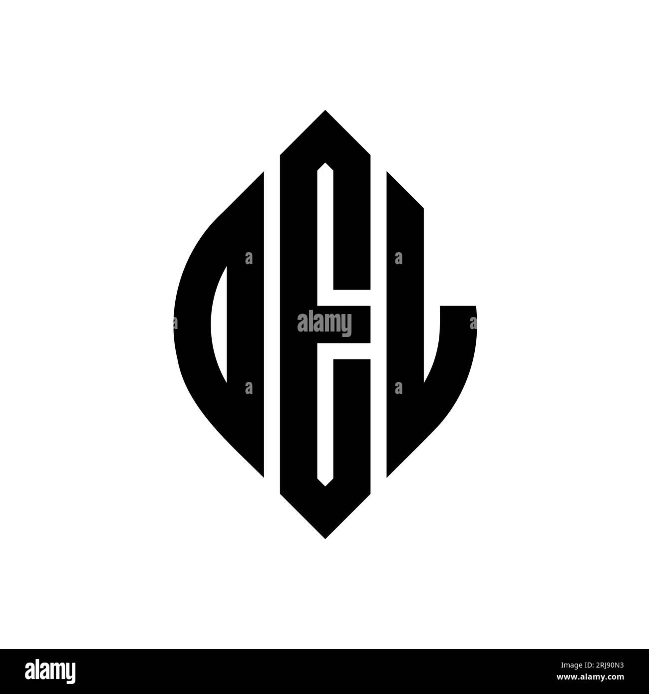 Del Circle Letter Logo Design With Circle And Ellipse Shape Del