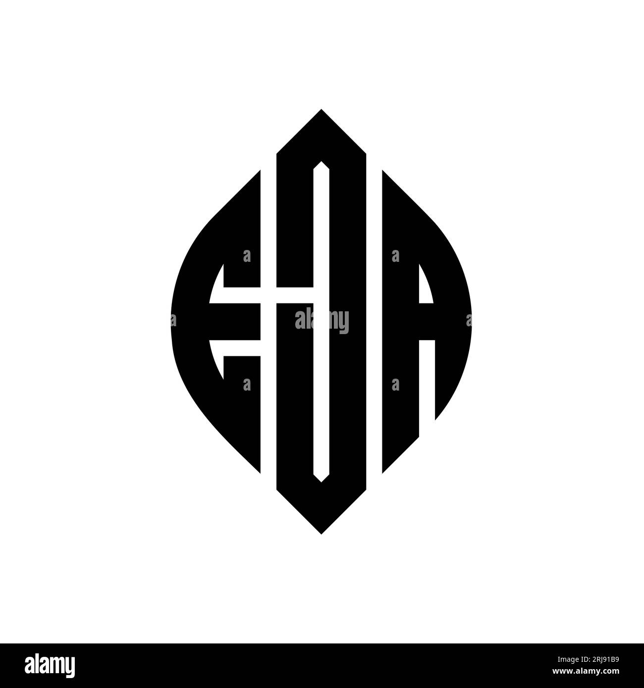 EJA circle letter logo design with circle and ellipse shape. EJA ...