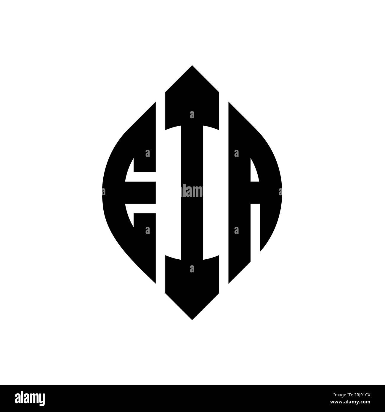 Eia Circle Letter Logo Design With Circle And Ellipse Shape Eia Ellipse Letters With