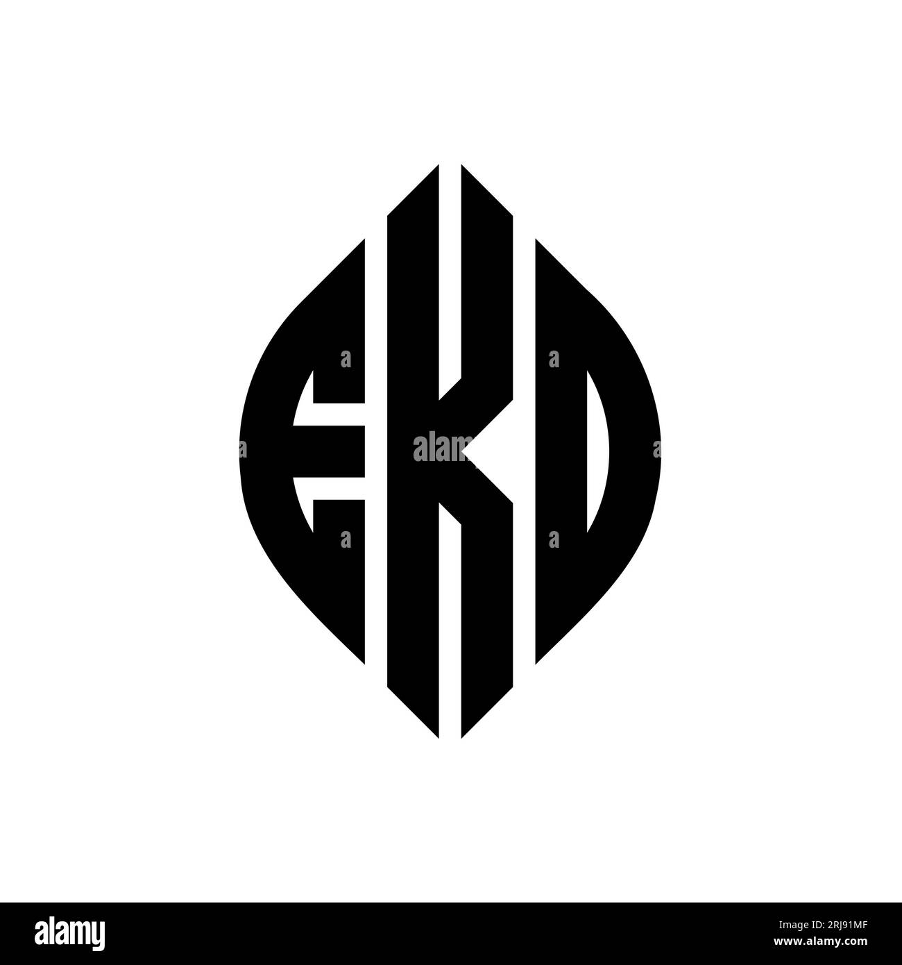 EKO circle letter logo design with circle and ellipse shape. EKO ...