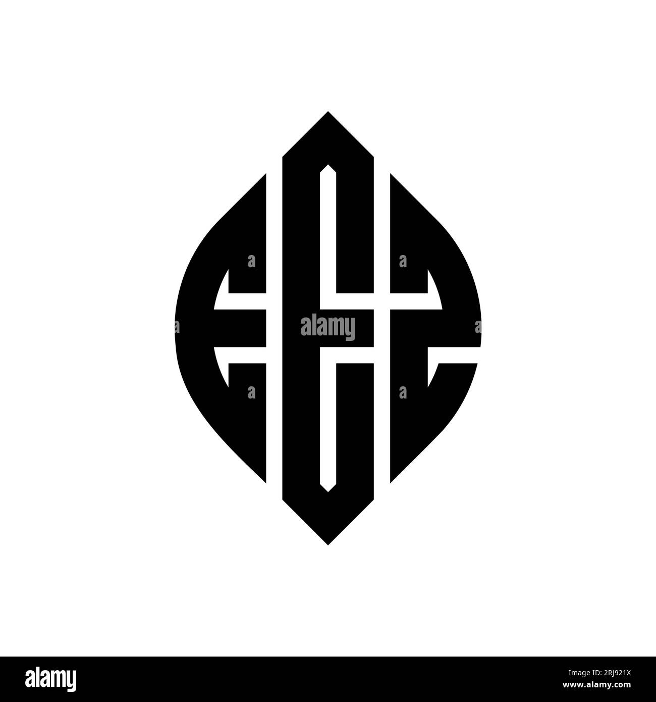 EEZ circle letter logo design with circle and ellipse shape. EEZ ...