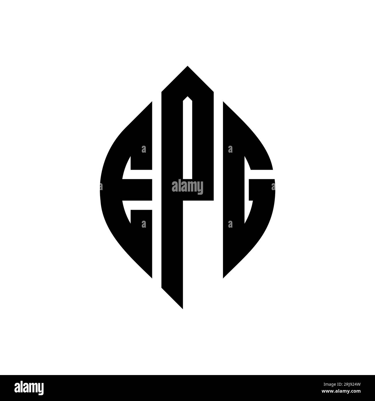 EPG circle letter logo design with circle and ellipse shape. EPG ...