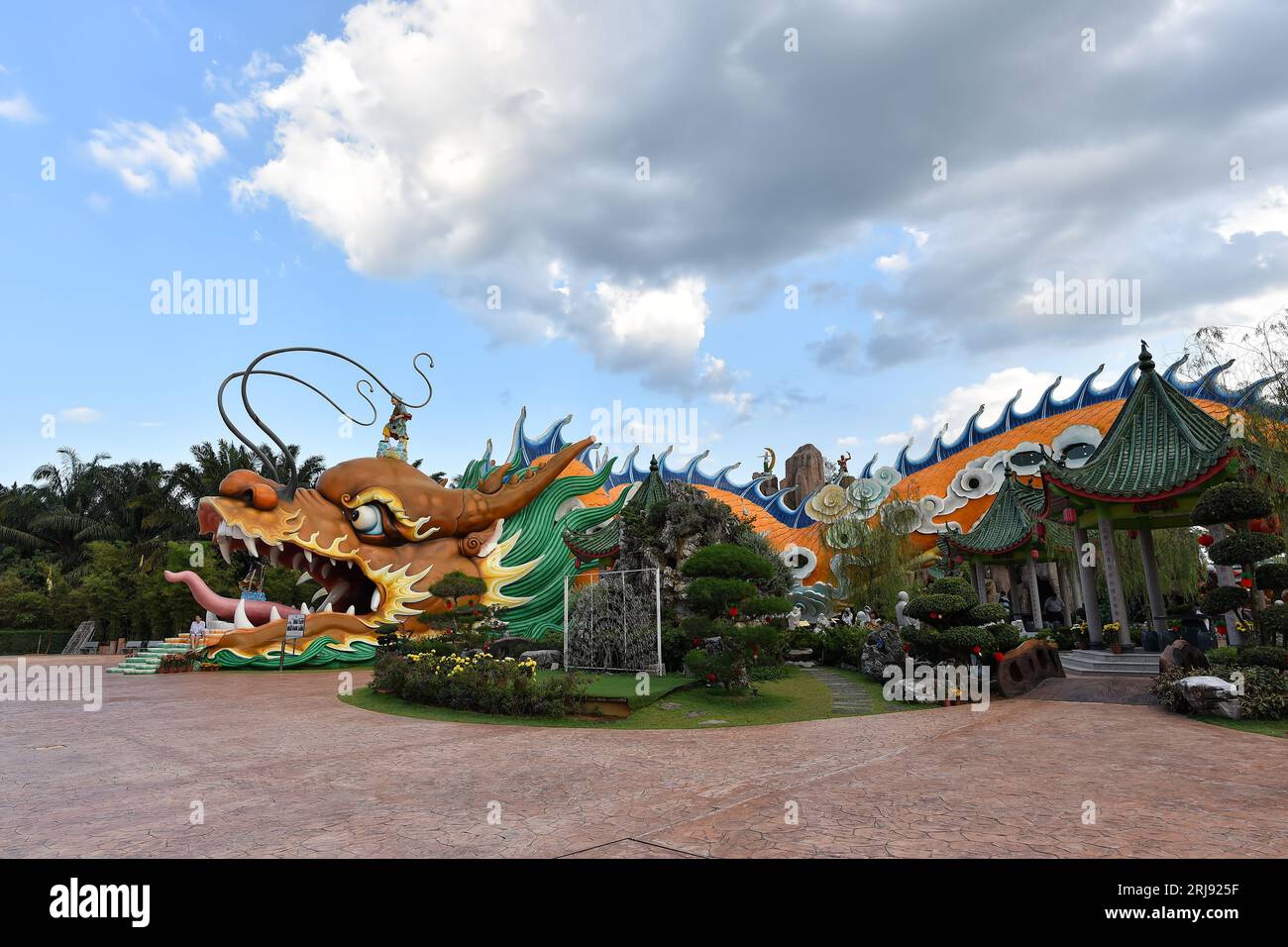 Johor, Malaysia, - Feb 8, 2019: A grand scenic traditional colourful ...