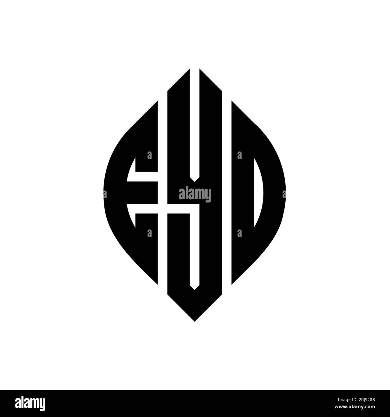 EYO circle letter logo design with circle and ellipse shape. EYO ...