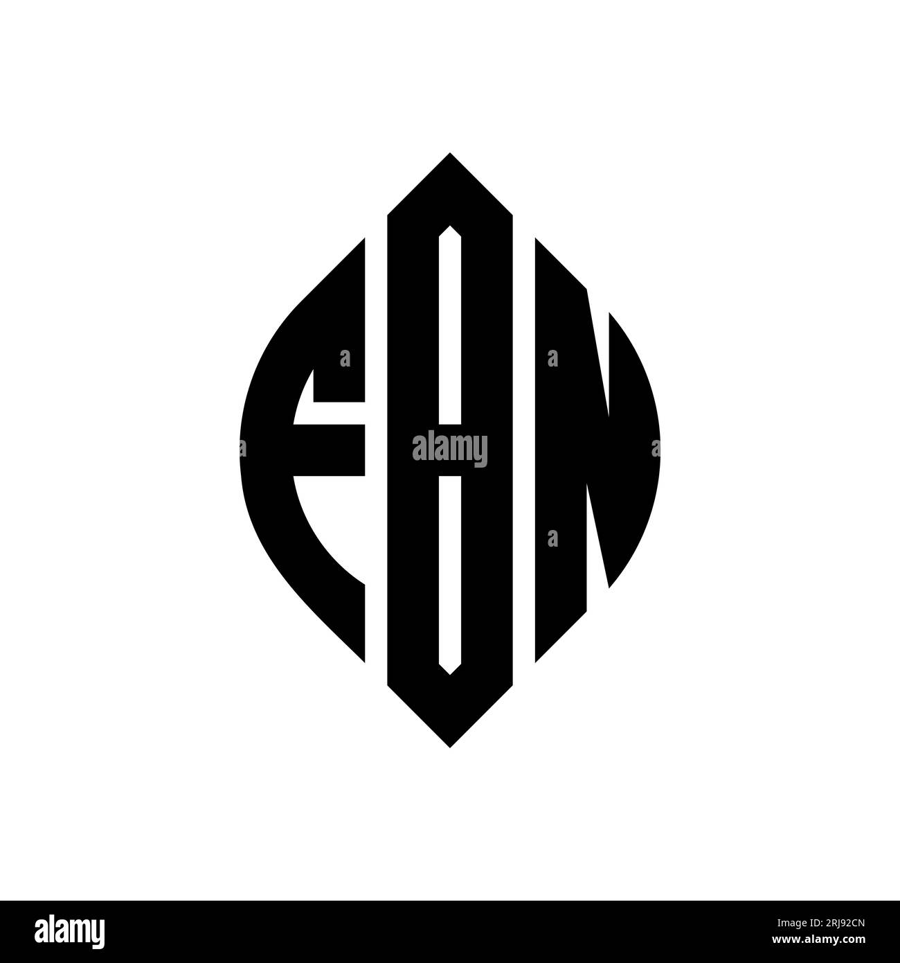 FBN circle letter logo design with circle and ellipse shape. FBN ...