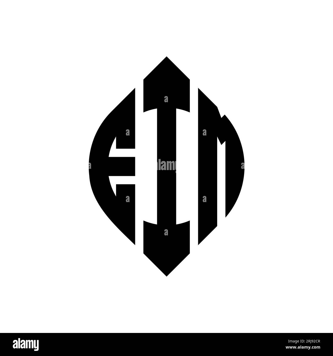 EIM circle letter logo design with circle and ellipse shape. EIM ...