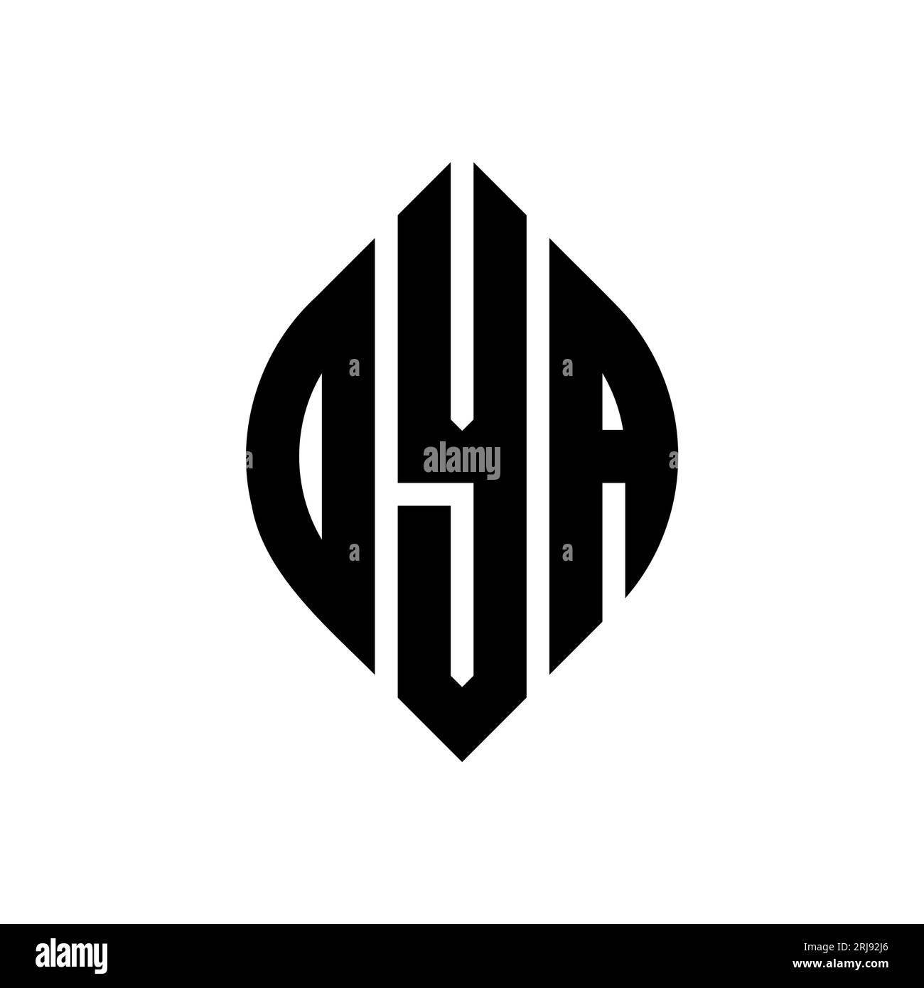 DYA circle letter logo design with circle and ellipse shape. DYA ...