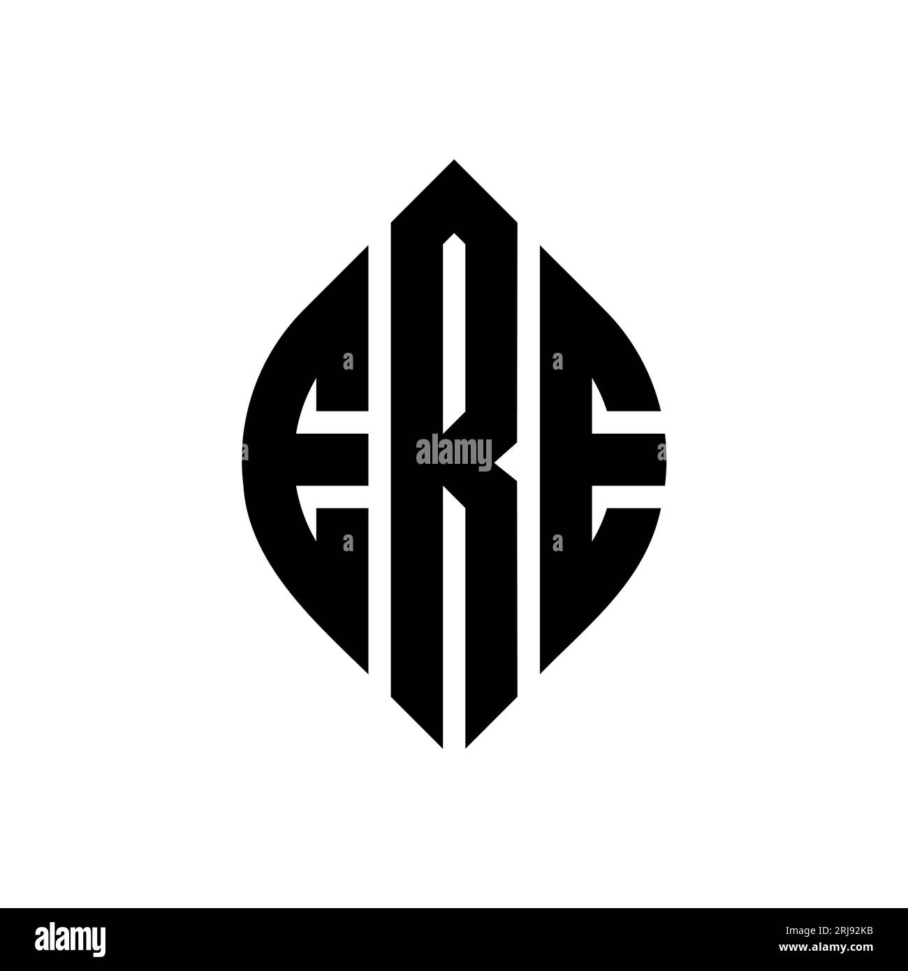 ERE circle letter logo design with circle and ellipse shape. ERE ...