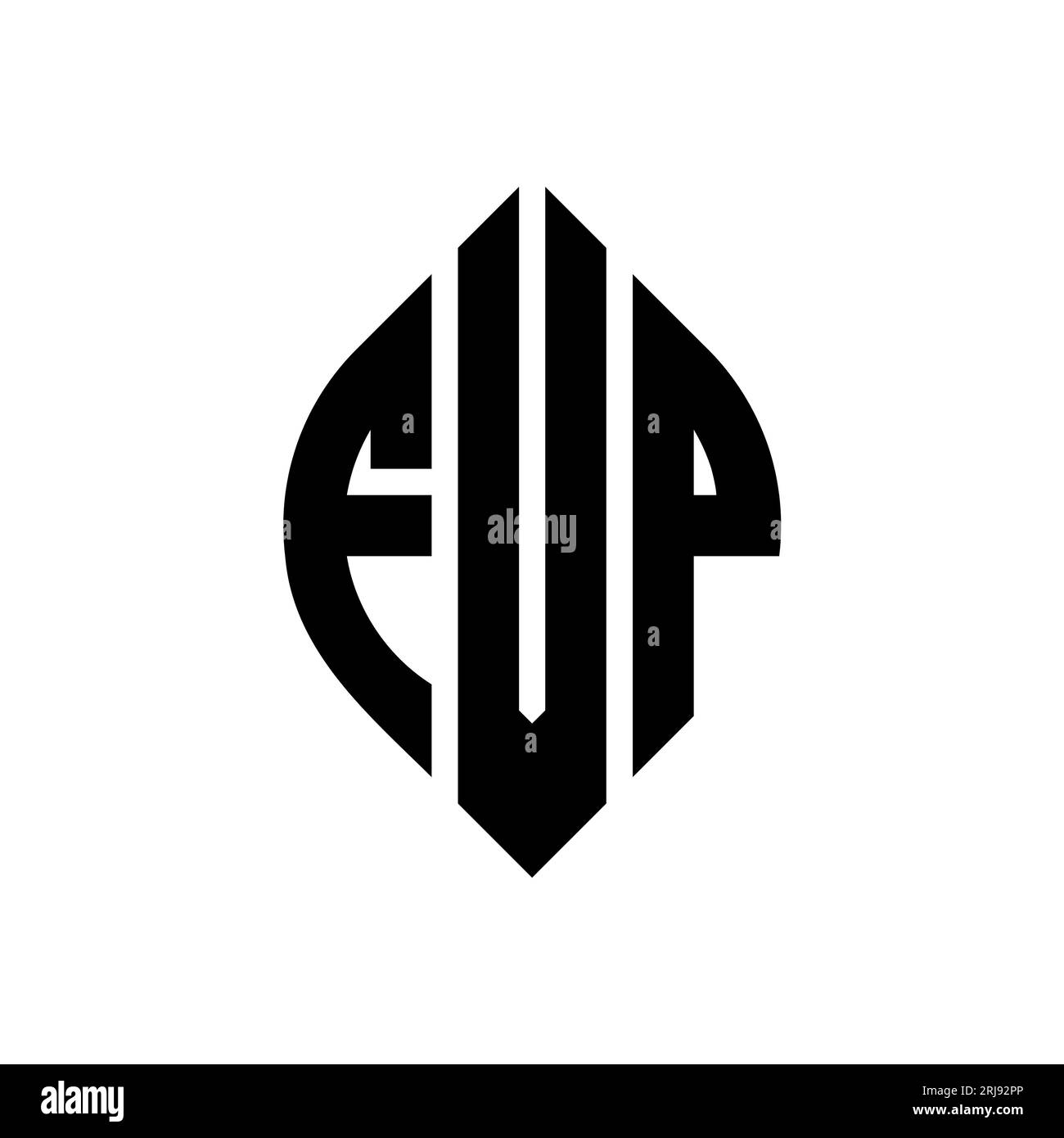 FVP circle letter logo design with circle and ellipse shape. FVP ...