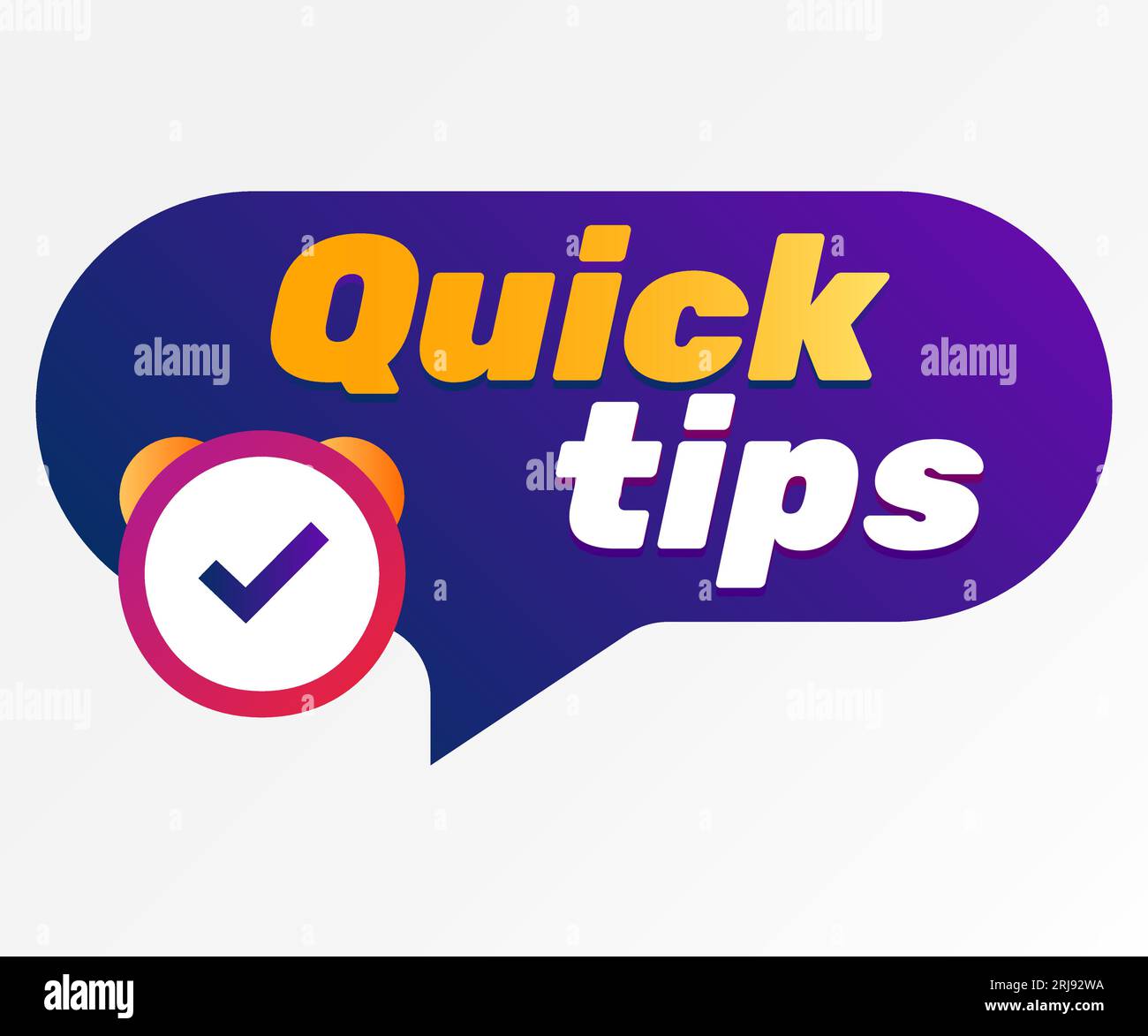 Quick tips poster design with checkmark Stock Vector Image & Art - Alamy
