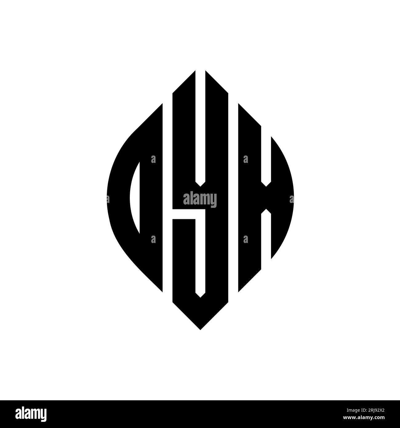 DYX circle letter logo design with circle and ellipse shape. DYX ...