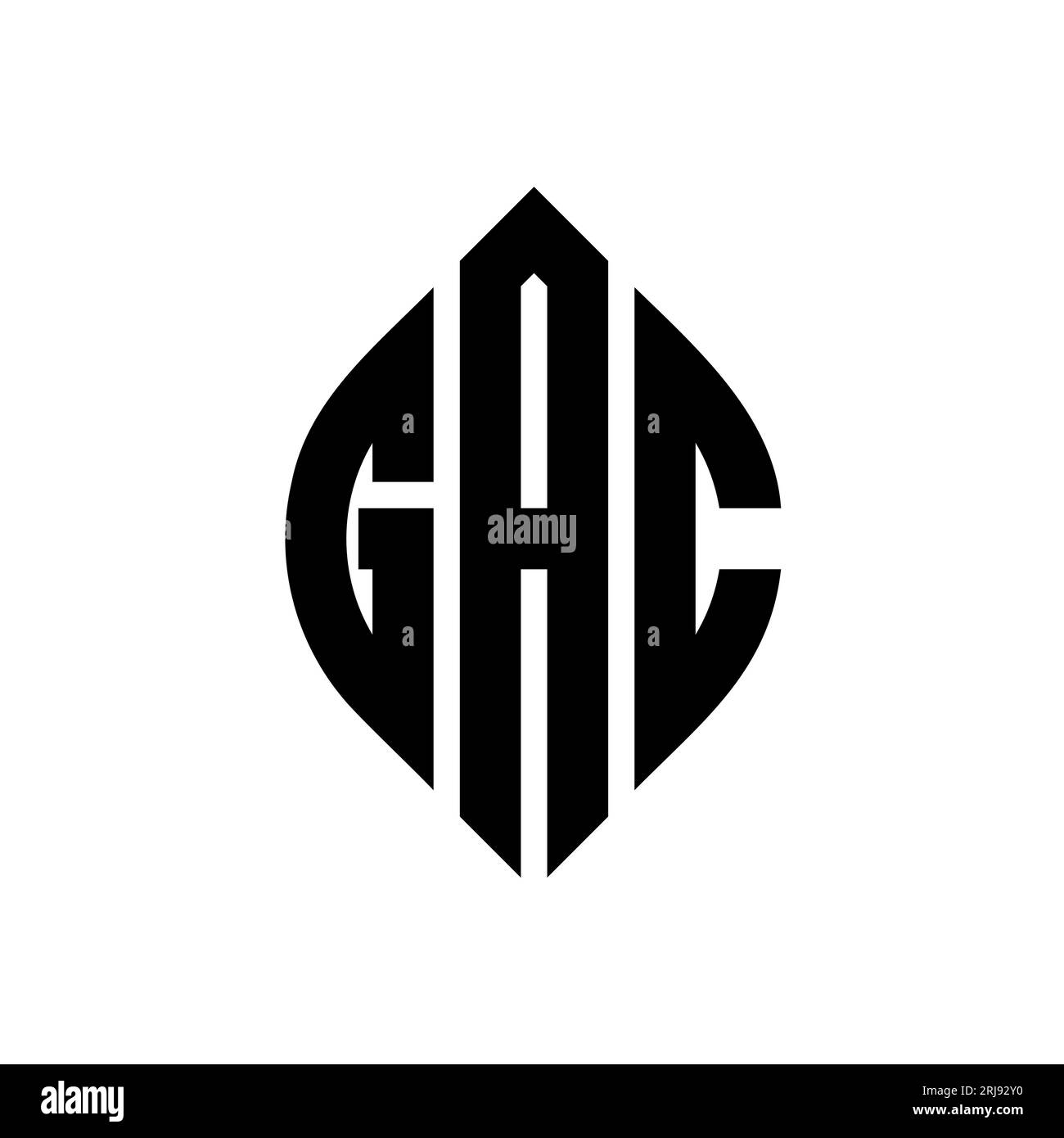 GAC circle letter logo design with circle and ellipse shape. GAC ...