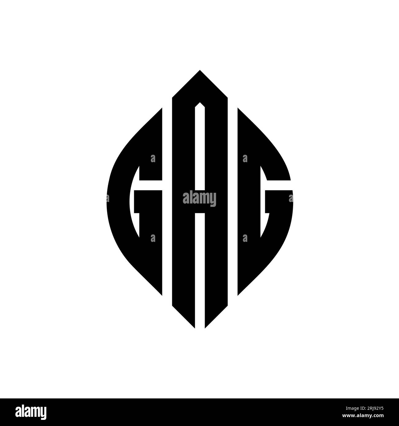 GAG circle letter logo design with circle and ellipse shape. GAG ...