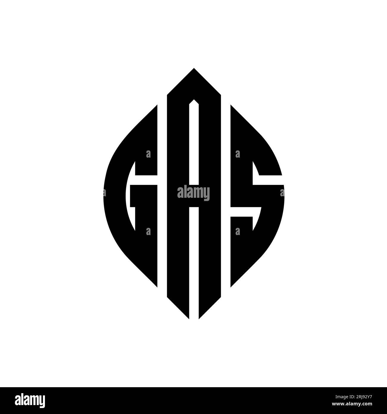 GAS circle letter logo design with circle and ellipse shape. GAS ...