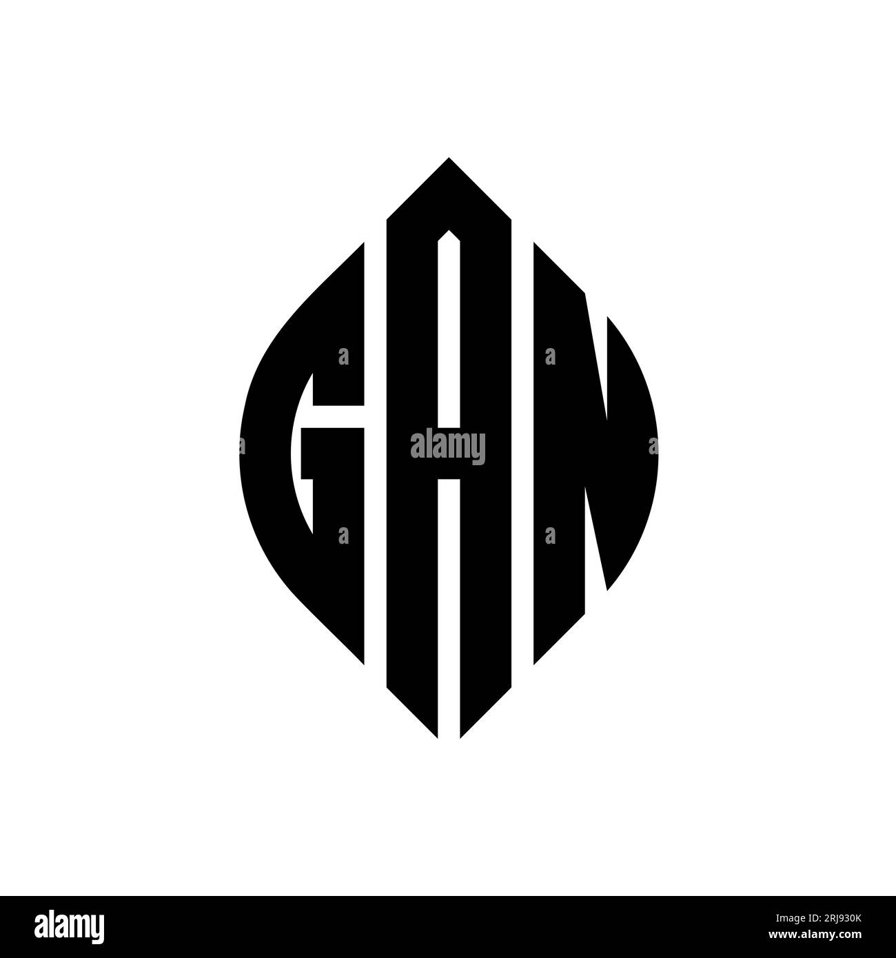 GAN circle letter logo design with circle and ellipse shape. GAN ...