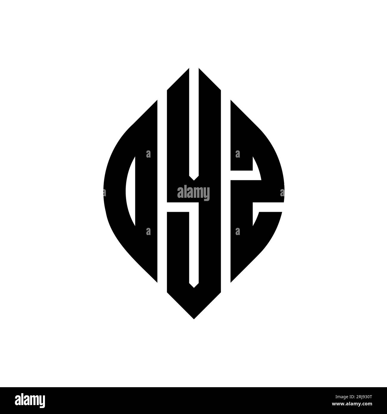 DYZ circle letter logo design with circle and ellipse shape. DYZ ...