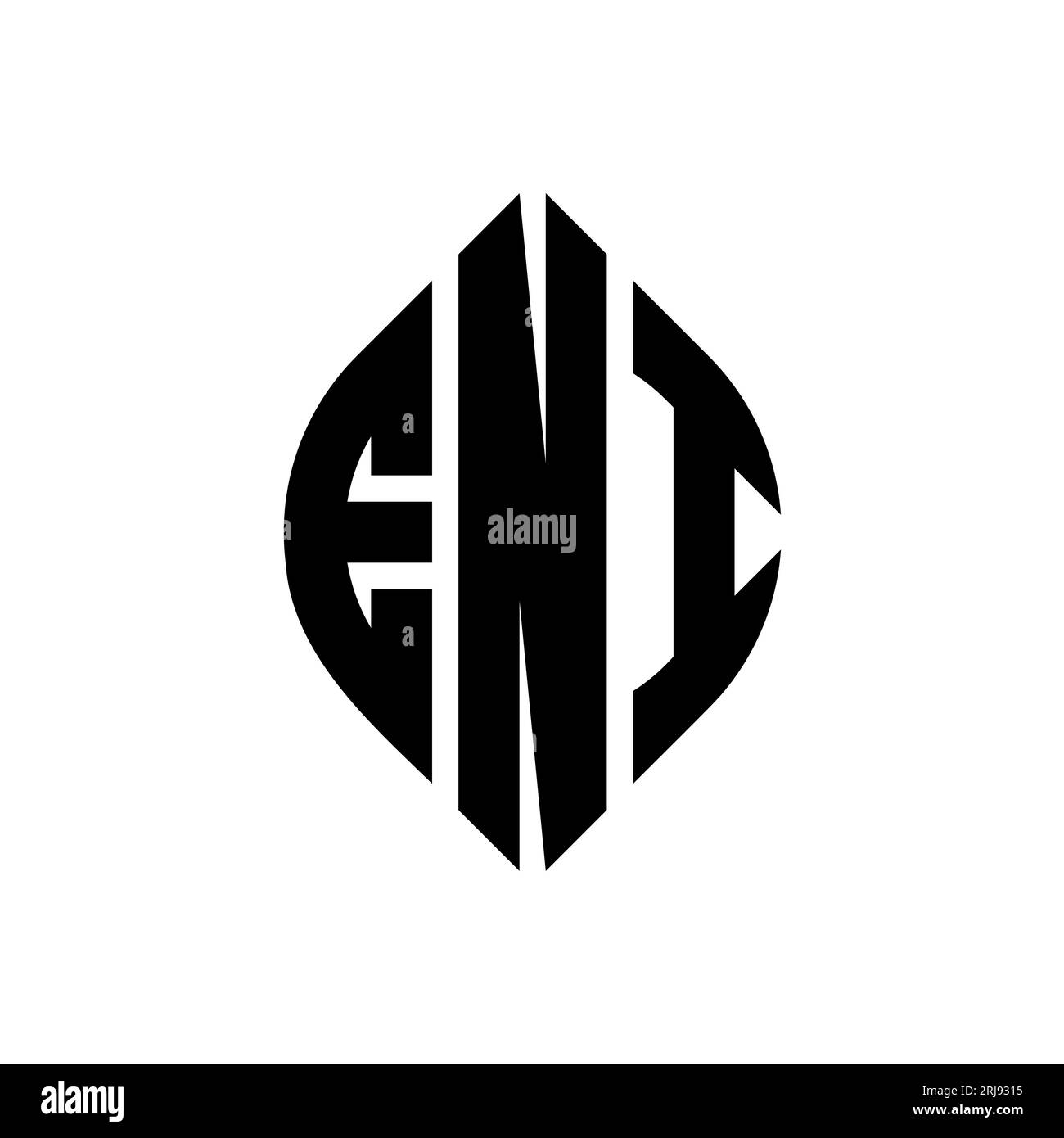 ENI circle letter logo design with circle and ellipse shape. ENI ...