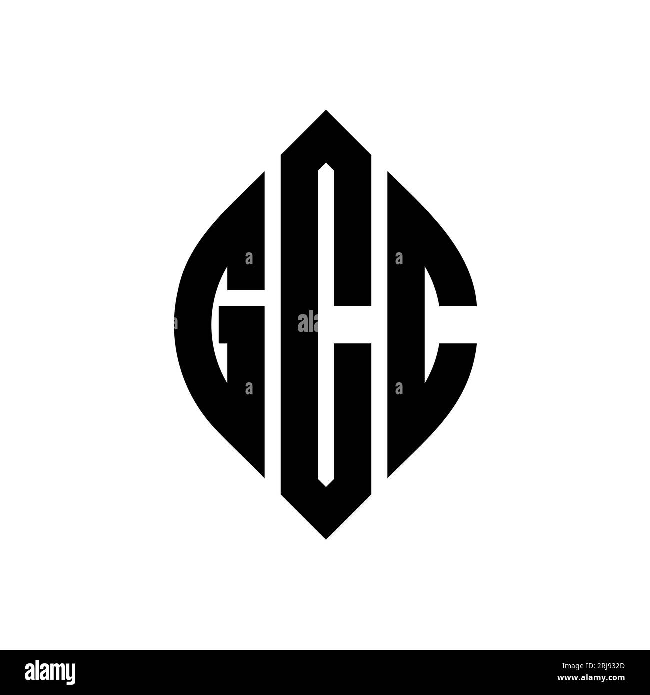 GCC circle letter logo design with circle and ellipse shape. GCC ellipse letters with ...