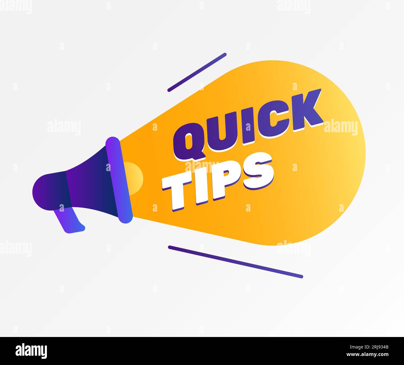 Quick tips poster design with loudspeaker Stock Vector Image & Art - Alamy