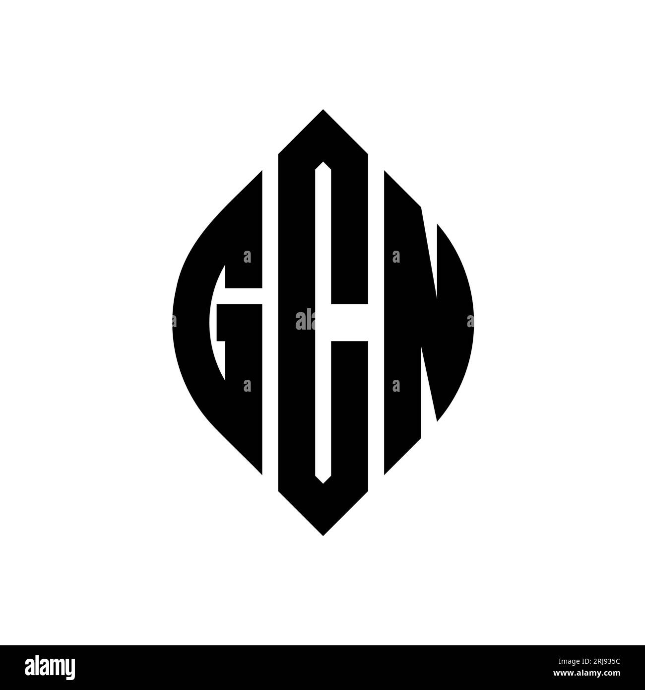 GCN circle letter logo design with circle and ellipse shape. GCN ...