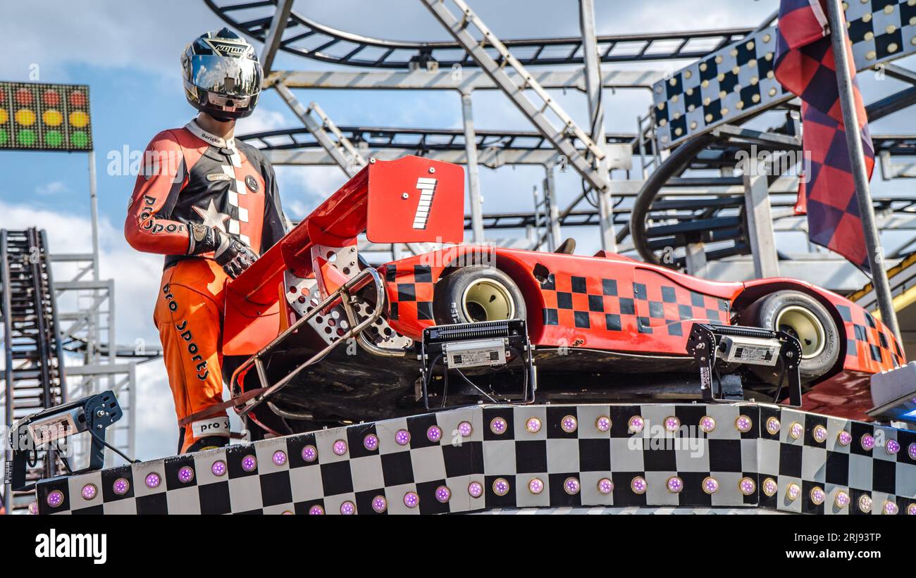 WIESBADEN, HESSE, GERMANY - 07-03-2023- Racing car driver with ...