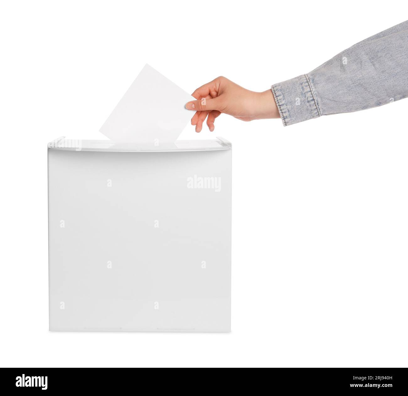 Ballot box hand female Cut Out Stock Images & Pictures - Alamy