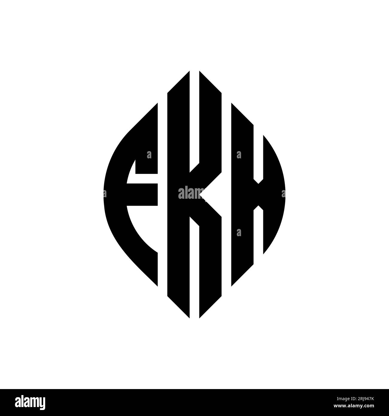 Fkk Circle Letter Logo Design With Circle And Ellipse Shape Fkk Ellipse Letters With