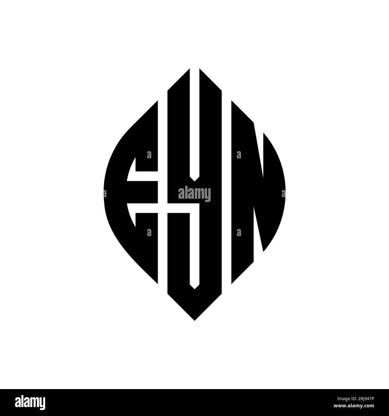 EZN circle letter logo design with circle and ellipse shape. EZN ...