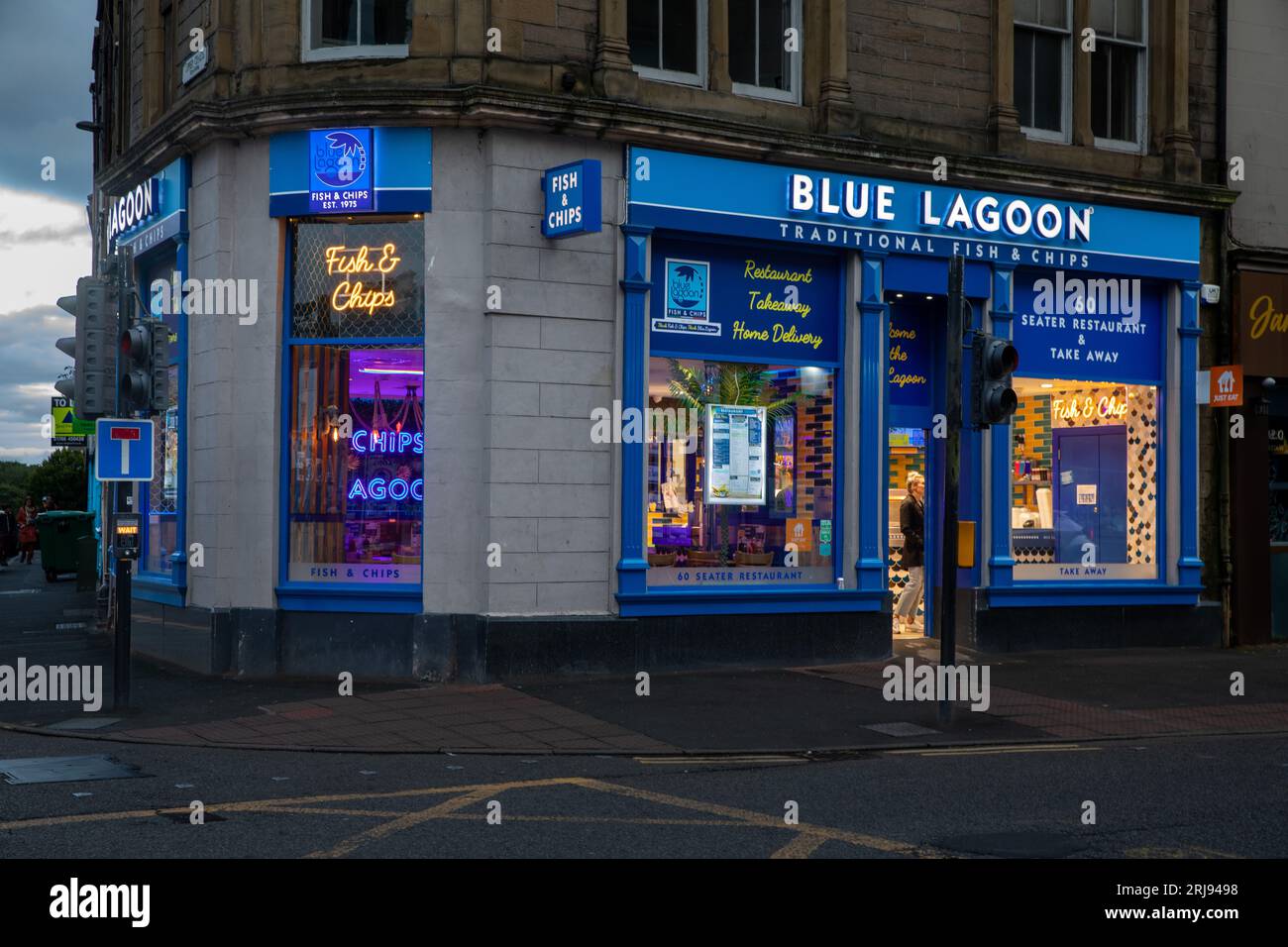 Blue Lagoon Fish and Chip shop in Stirling, Scotland Stock Photo - Alamy