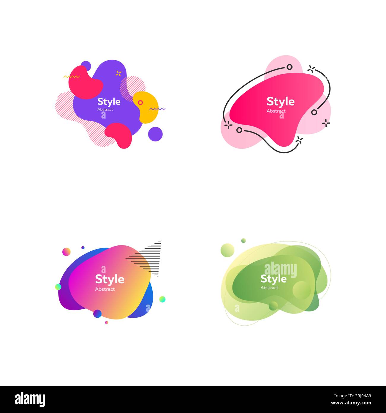 Colorful abstract figures set Stock Vector Image & Art - Alamy