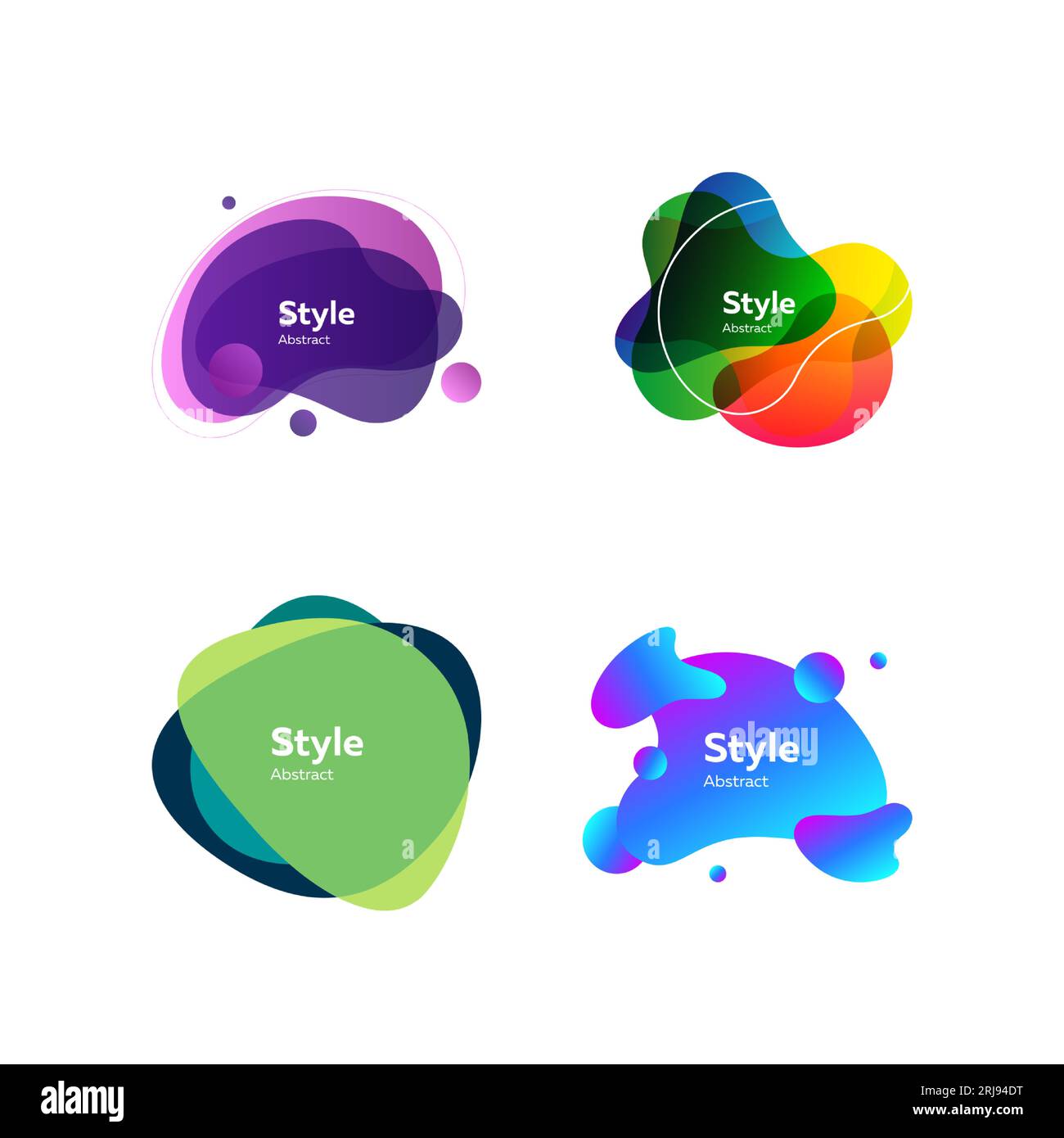 Neon colored liquid figures set Stock Vector Image & Art - Alamy