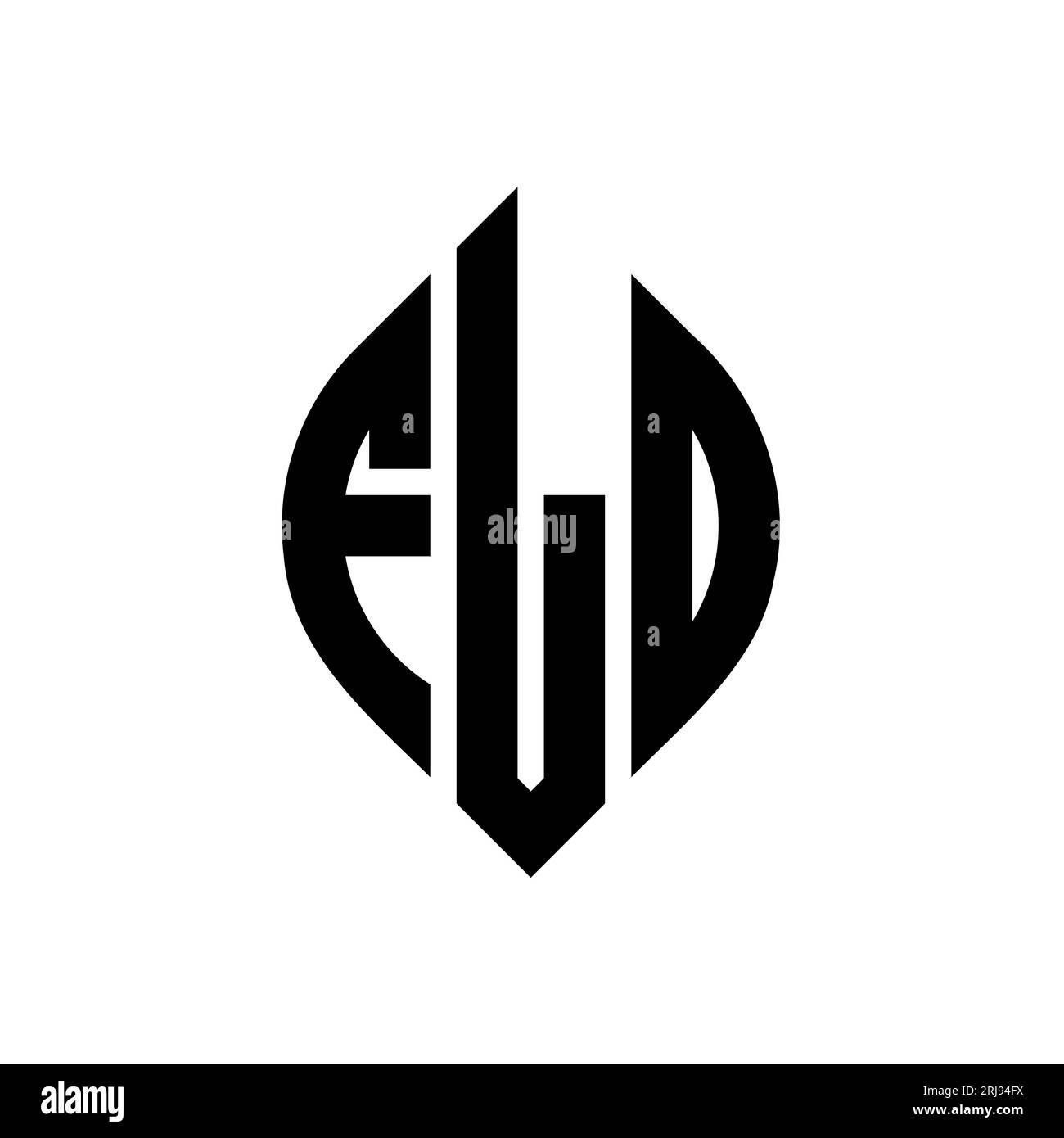 FLO circle letter logo design with circle and ellipse shape. FLO ...