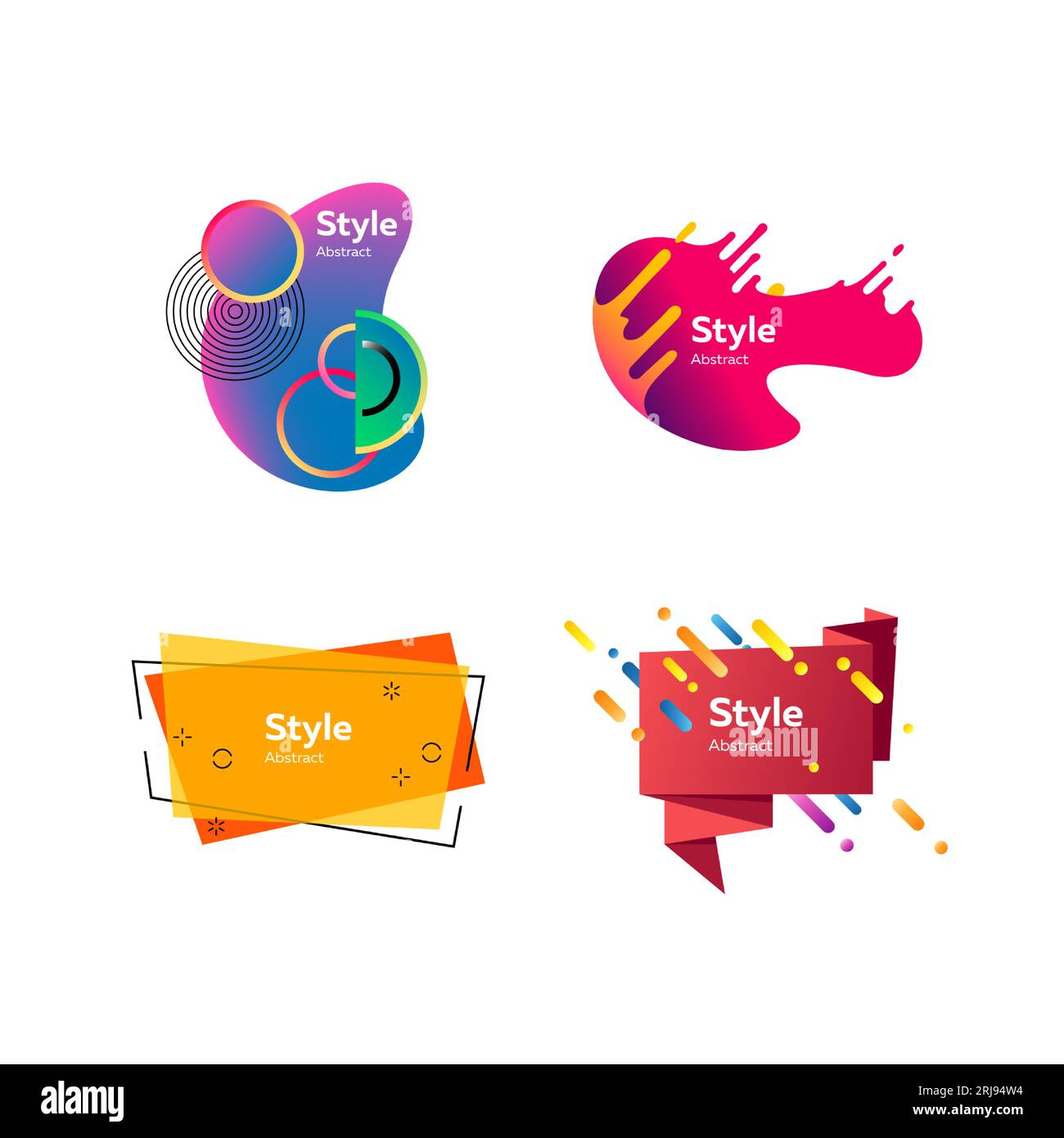 Abstract colorful banners set Stock Vector Image & Art - Alamy