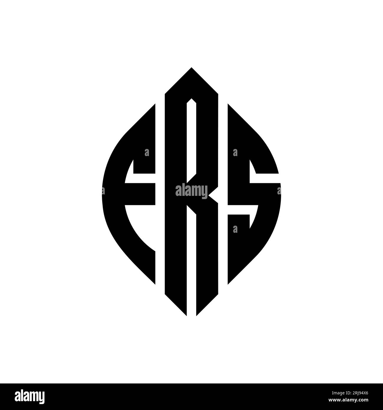 FRS circle letter logo design with circle and ellipse shape. FRS ...