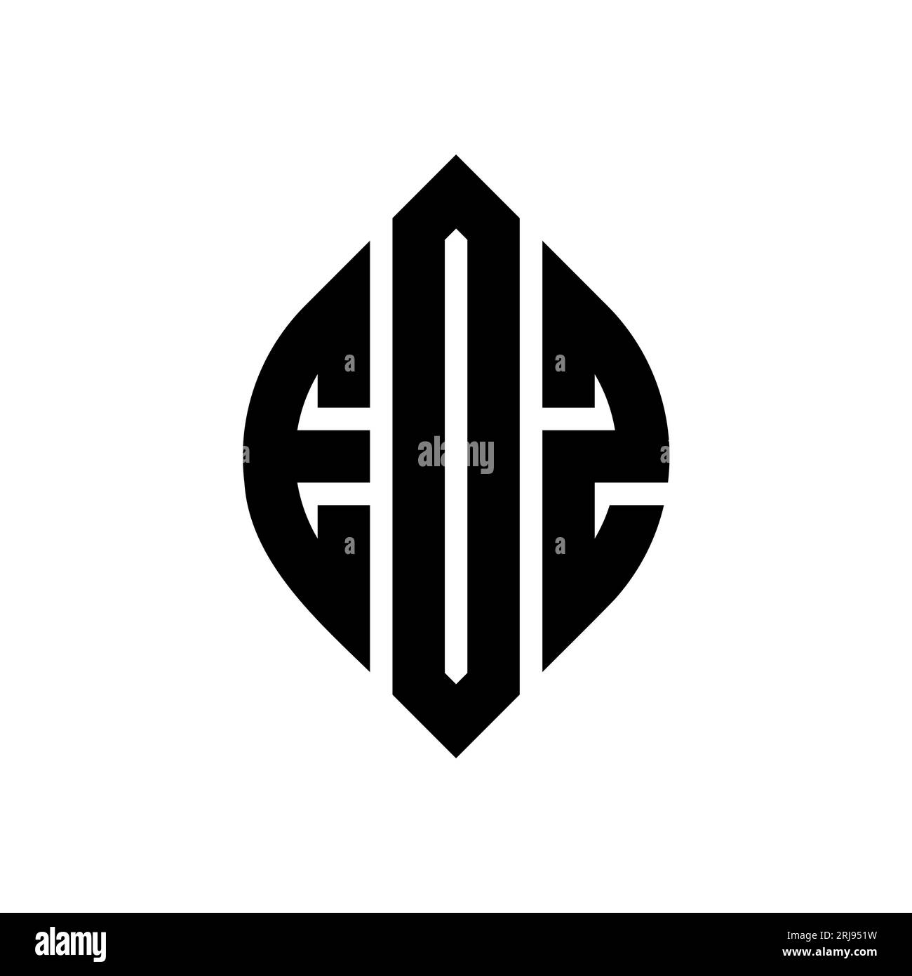 EOZ circle letter logo design with circle and ellipse shape. EOZ ...
